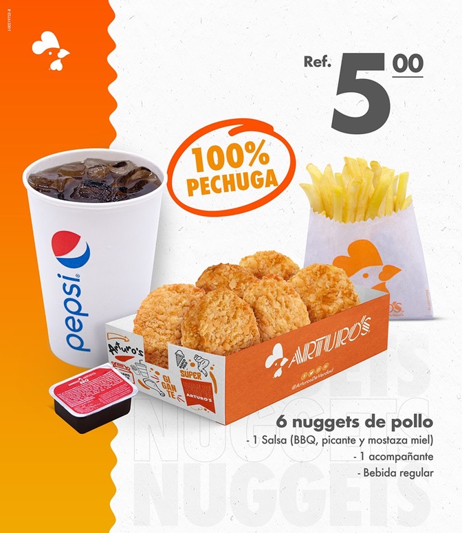 ¡Conoce acá el precio! Arturo's lanza nuevos nuggets de pollo