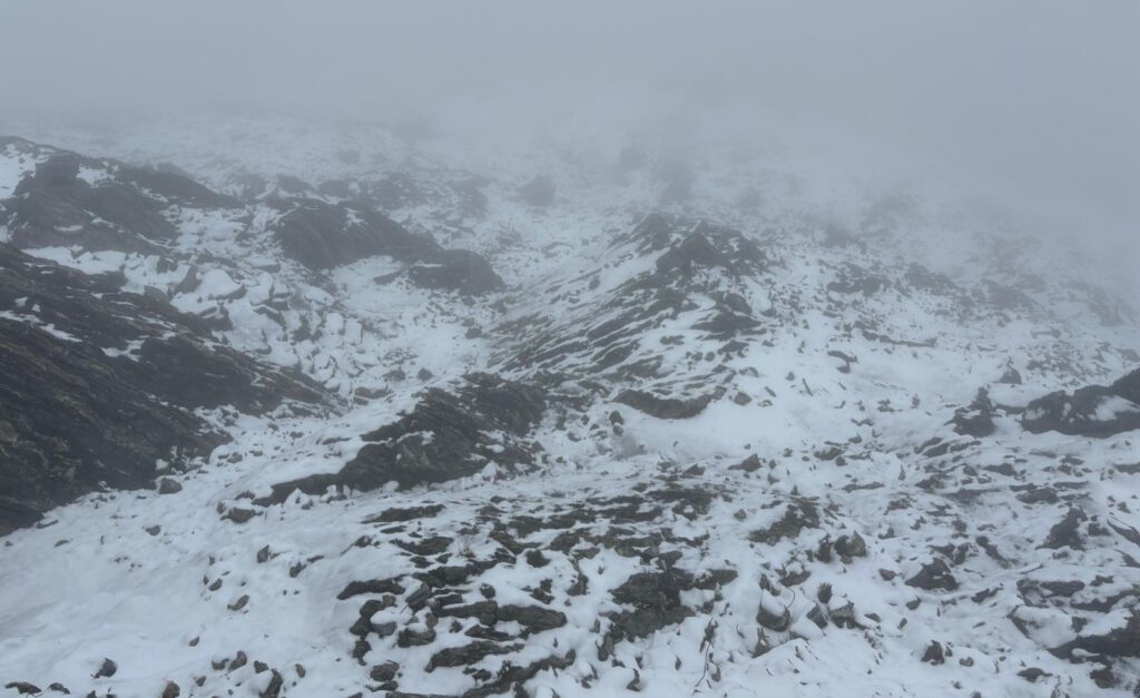 Pico Espejo en Mérida se cubrió de blanco con una espectacular nevada